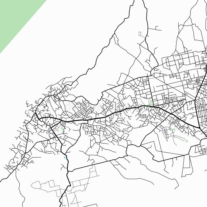 Map of the city of Buea. stock illustration. Illustration of branch ...