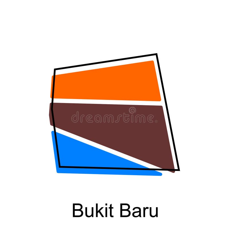 Map City of Bukit Baru Vector Design Template, Infographic Vector Map ...