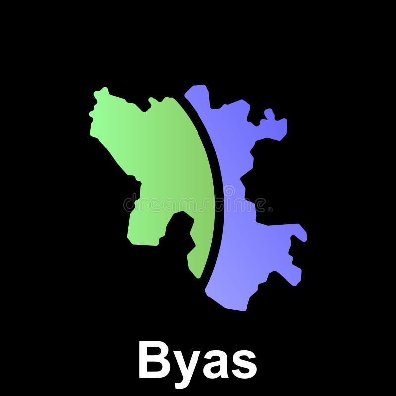 Map City of Byas World Map International Vector Template Style ...