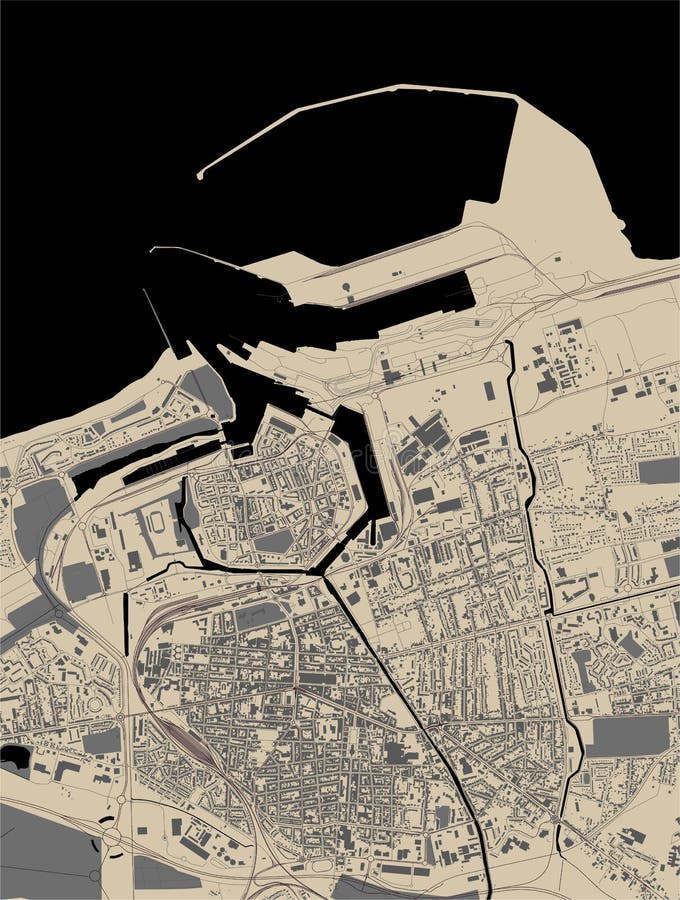 Map of the City of Calais, Pas-de-Calais, Hauts-de-France, France Stock ...