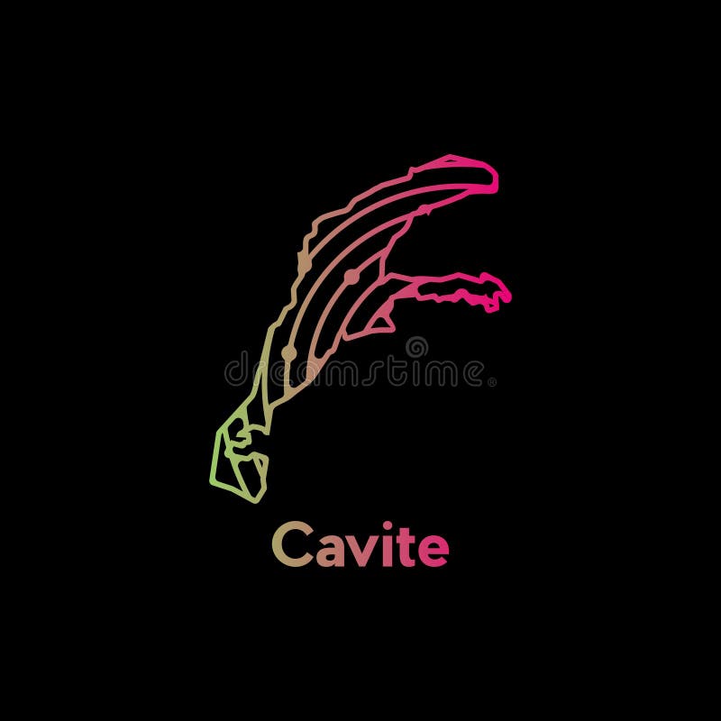 Map City of Cavite. Vector Map of the Philippines Country Stock ...
