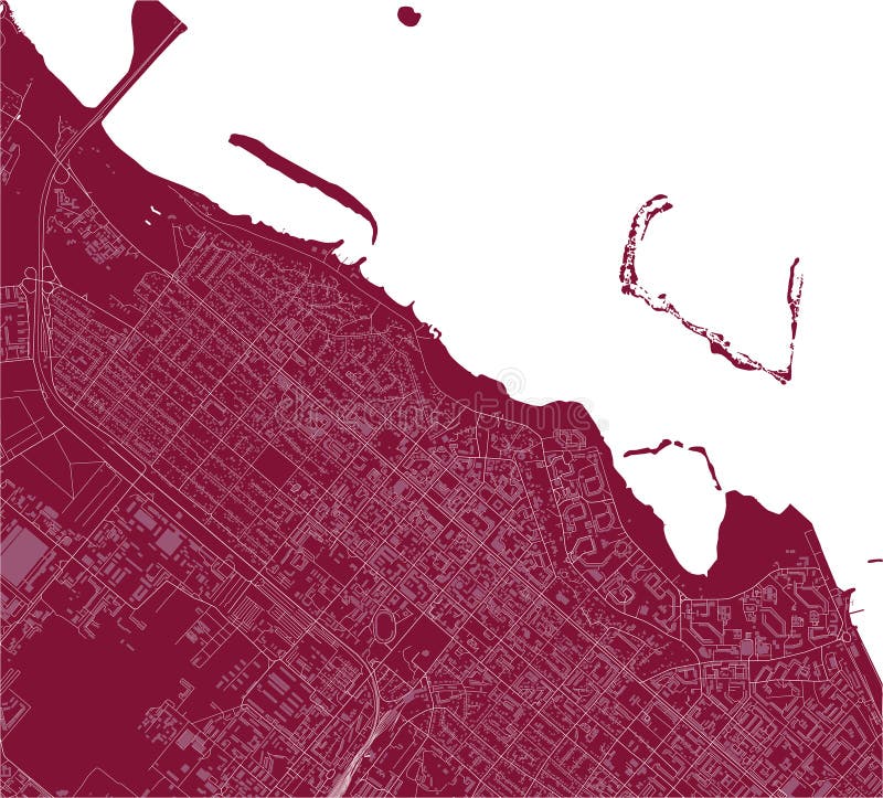 Map of the City of Cherkasy, Ukraine Stock Illustration - Illustration ...