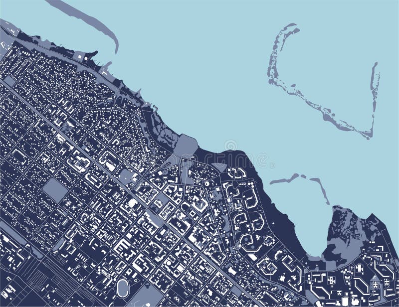 Map of the City of Cherkasy, Ukraine Stock Vector - Illustration of ...