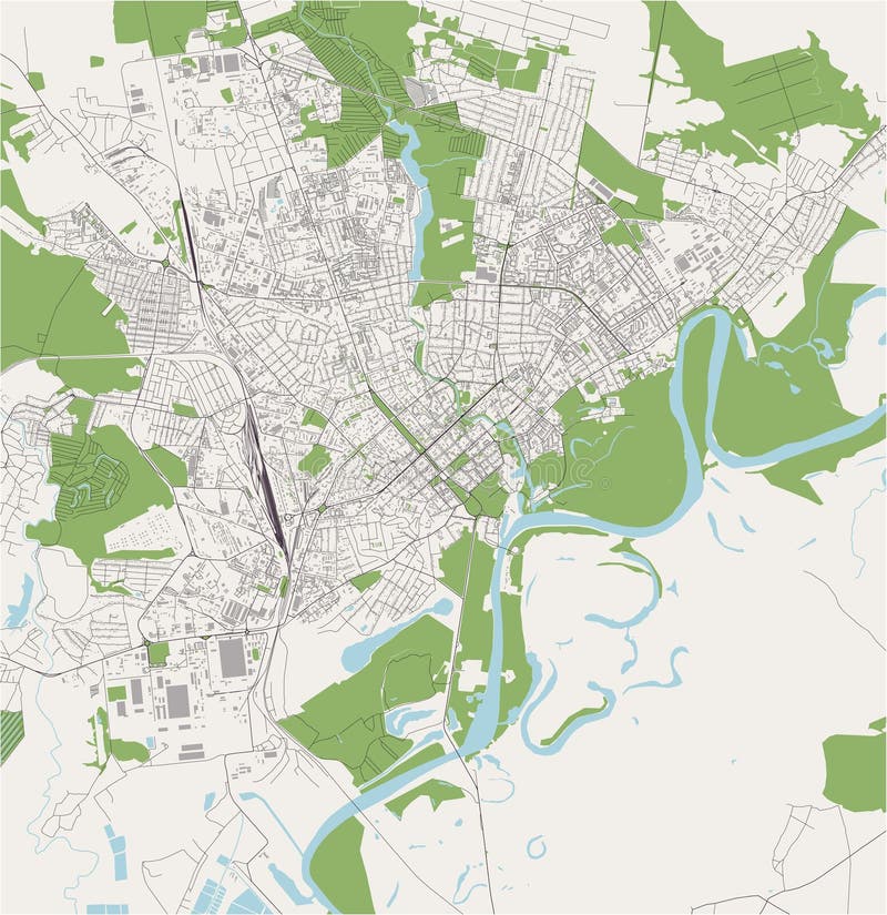 Map of the City of Chernihiv, Ukraine Stock Image - Image of place ...
