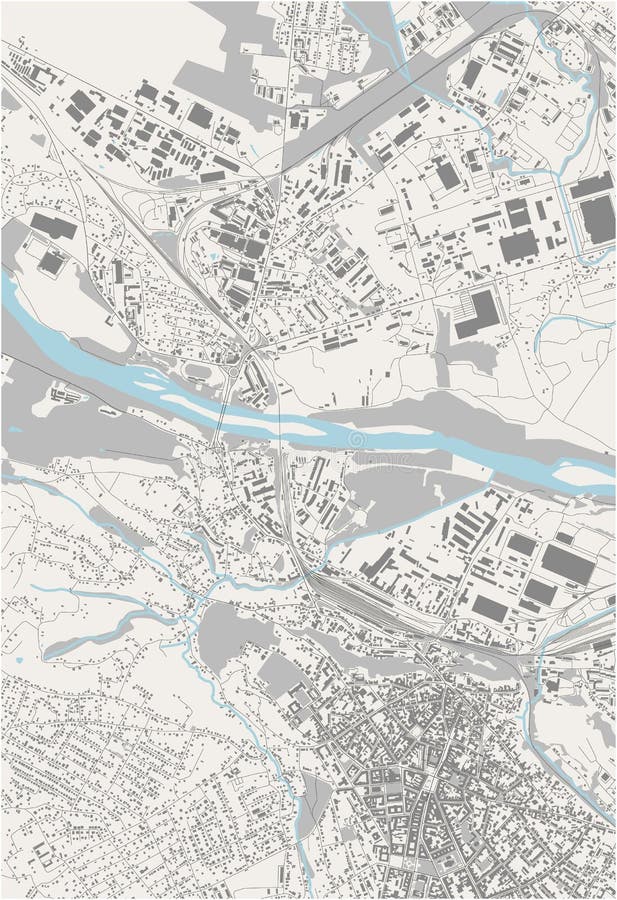 Map of the City of Chernivtsi, Ukraine Stock Illustration ...