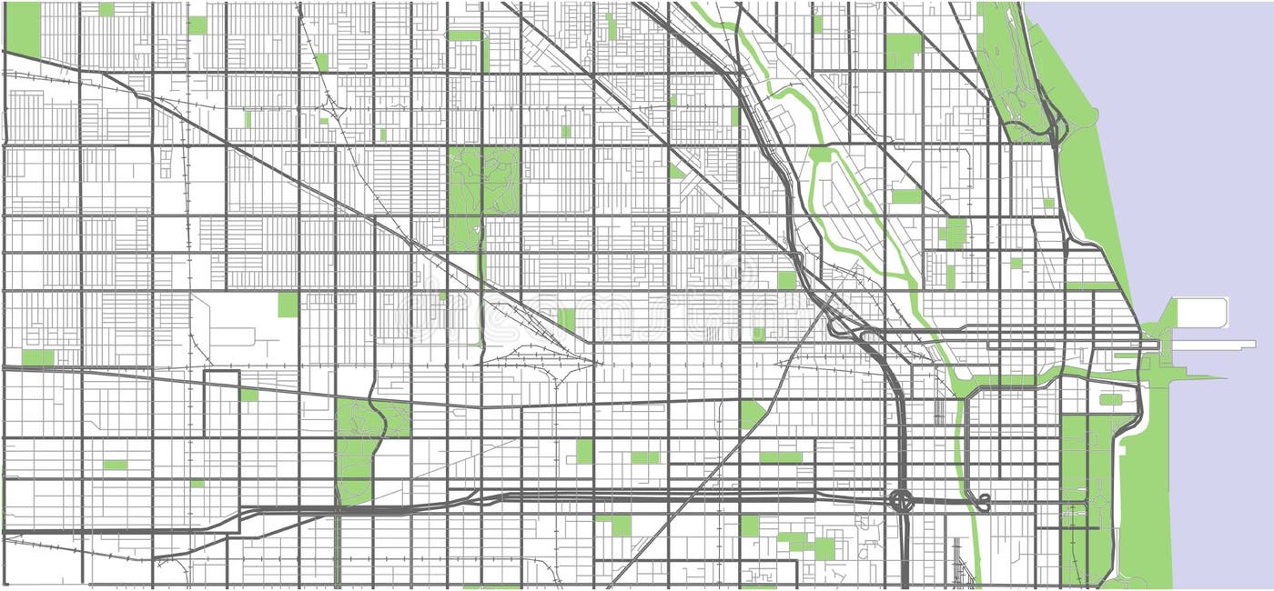 Road Highway Map Chicago Stock Illustrations – 335 Road Highway Map ...