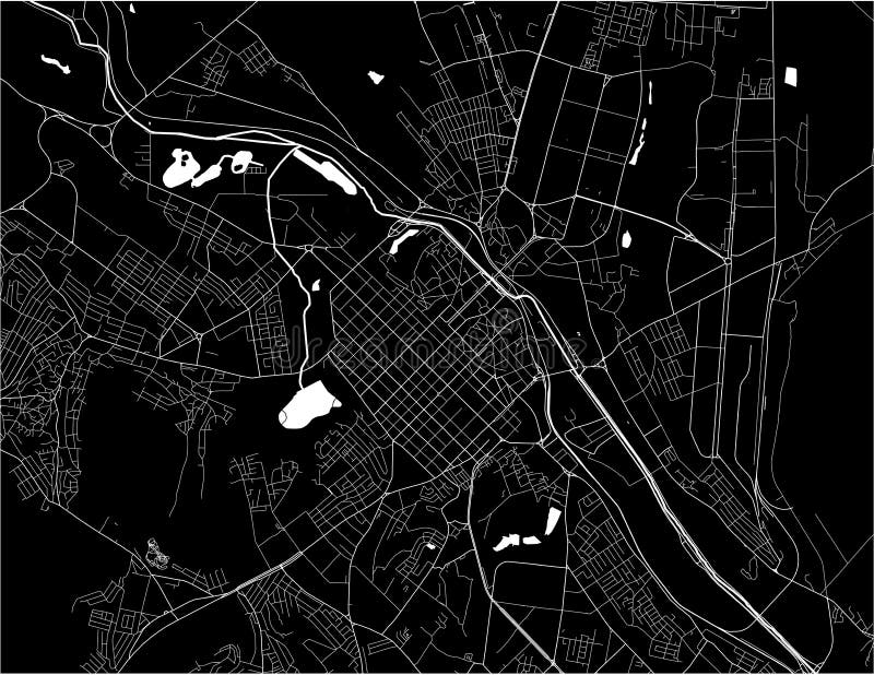 Map of the City of Chisinau, Moldova Stock Illustration - Illustration ...