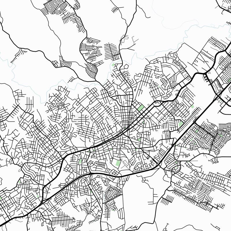 Map of the City of Chorrera. Stock Illustration - Illustration of ...