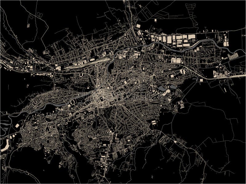 Map of the City of Cluj-Napoca, Romania Stock Vector - Illustration of ...