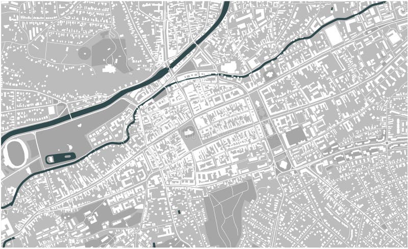 Map of the City of Cluj-Napoca, Romania Stock Vector - Illustration of ...