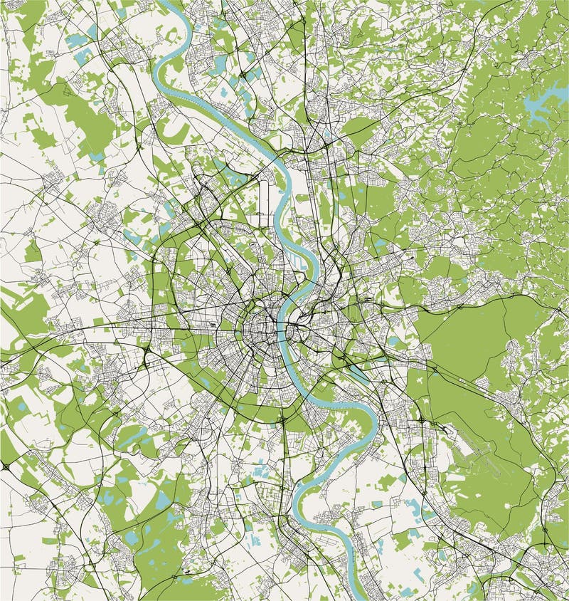 Cologne Koln Landmark. Travel Gemany Symbol Stock Vector - Illustration of christian, cathedral ...