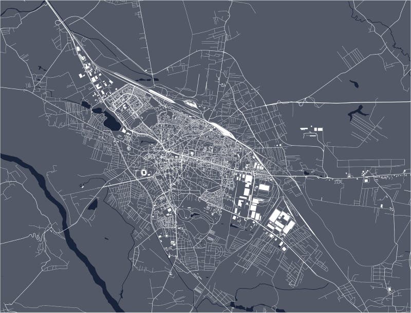 Map of the City of Craiova, Romania Stock Vector - Illustration of ...
