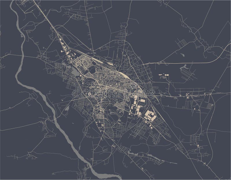 Map of the City of Craiova, Romania Stock Vector - Illustration of ...
