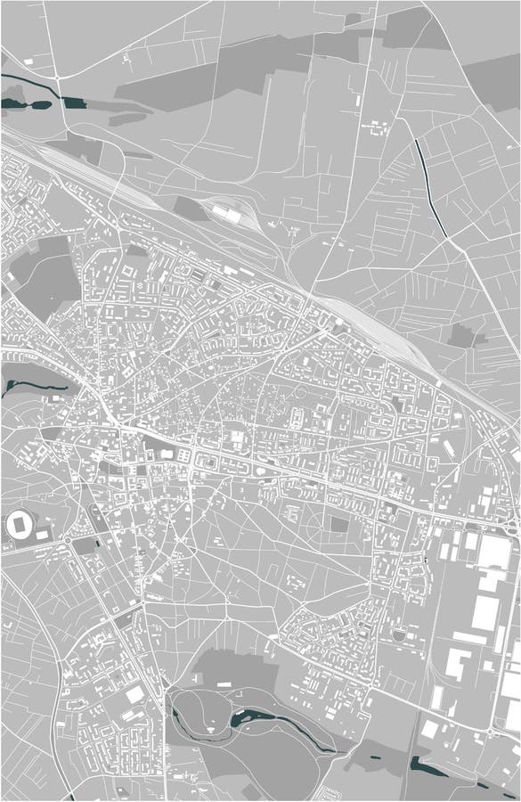 Craiova City Republic of Romania Map Vector Illustration, Scribble ...