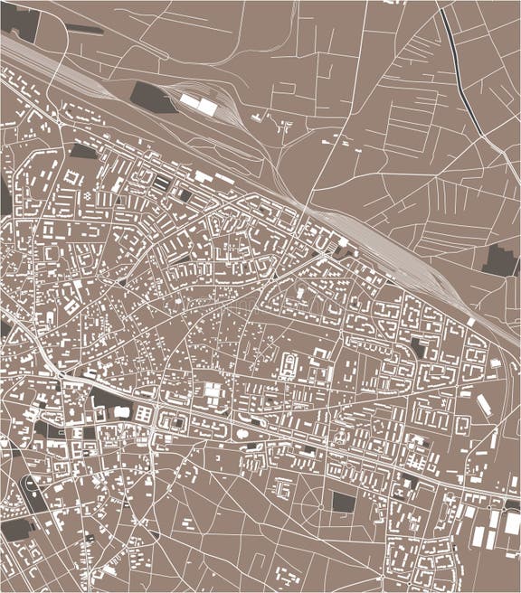 Map of the City of Craiova, Romania Stock Vector - Illustration of ...