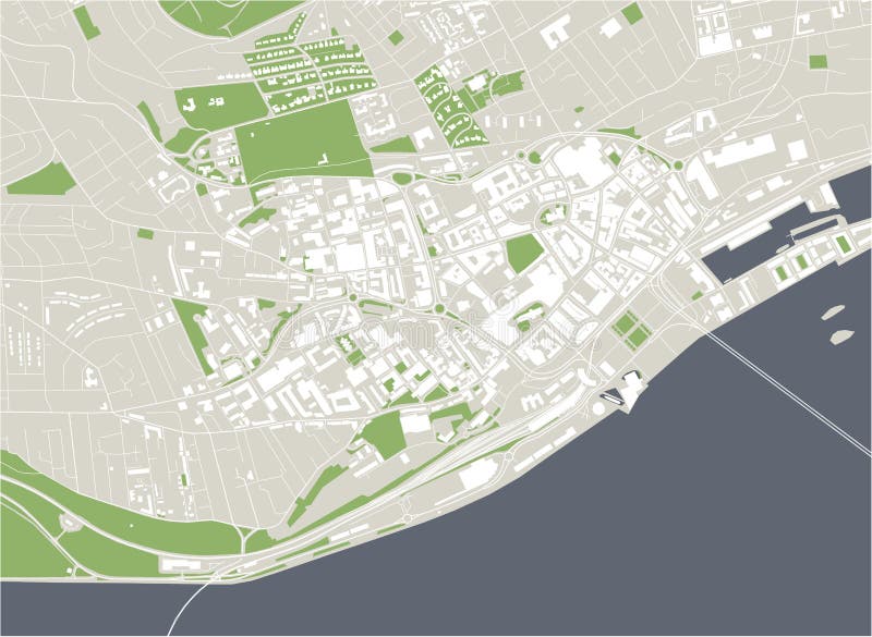 Map of the City of Dundee, Scotland, UK Stock Vector - Illustration of ...