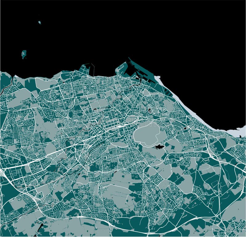 Map of the City of Edinburgh, Scotland, United Kingdom Stock ...