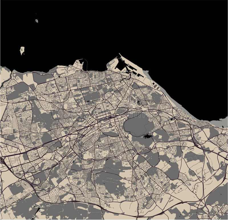 Map of the City of Edinburgh, Scotland, United Kingdom Stock ...