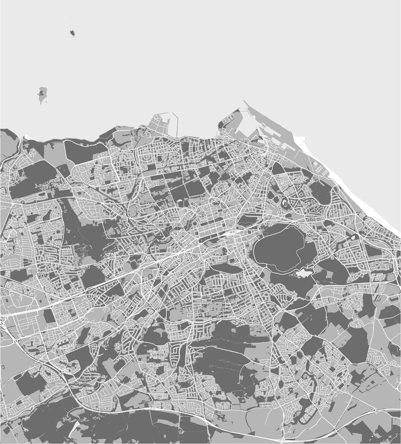 Map of the City of Edinburgh, Scotland, United Kingdom Stock ...