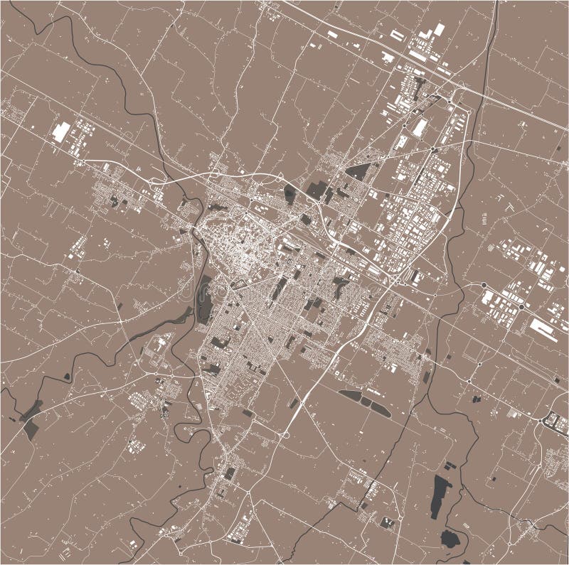 Map of the City of Forli, Italy Stock Vector - Illustration of planing ...