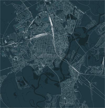 Map of the City of Gomel, Belarus Stock Vector - Illustration of scale ...