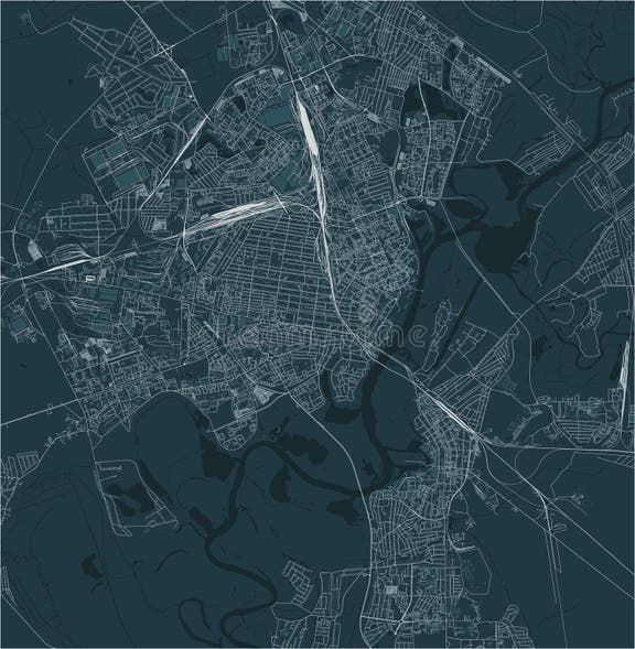 Map of the City of Gomel, Belarus Stock Vector - Illustration of scale ...