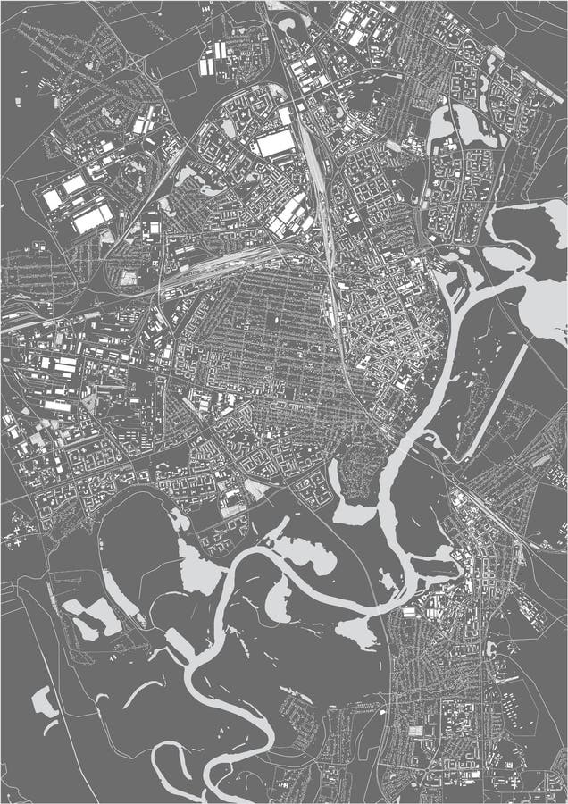 Map of the City of Gomel, Belarus Stock Illustration - Illustration of ...