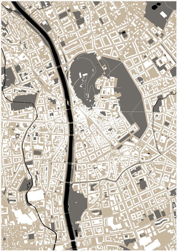 Map of the City of Graz, Austria Stock Photo - Image of vector, country ...