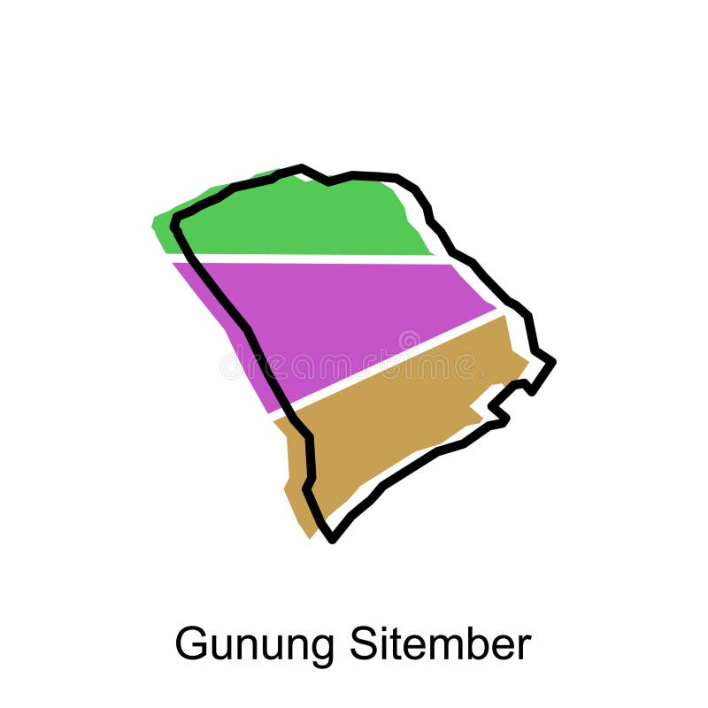 Map City of Gunung Sitember Logo Vector Design. Abstract, Designs ...