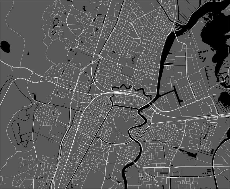 Map of the City of Haarlem, Netherlands Stock Illustration ...