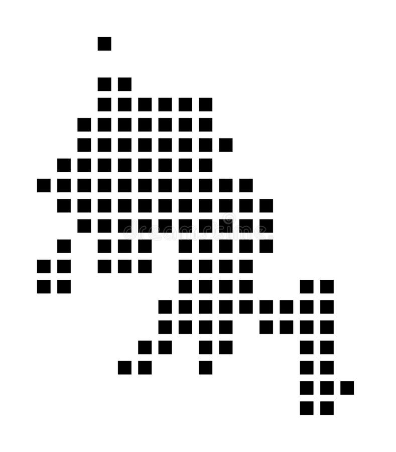 Map of the City Hamilton (Ohio) Stock Illustration - Illustration of ...