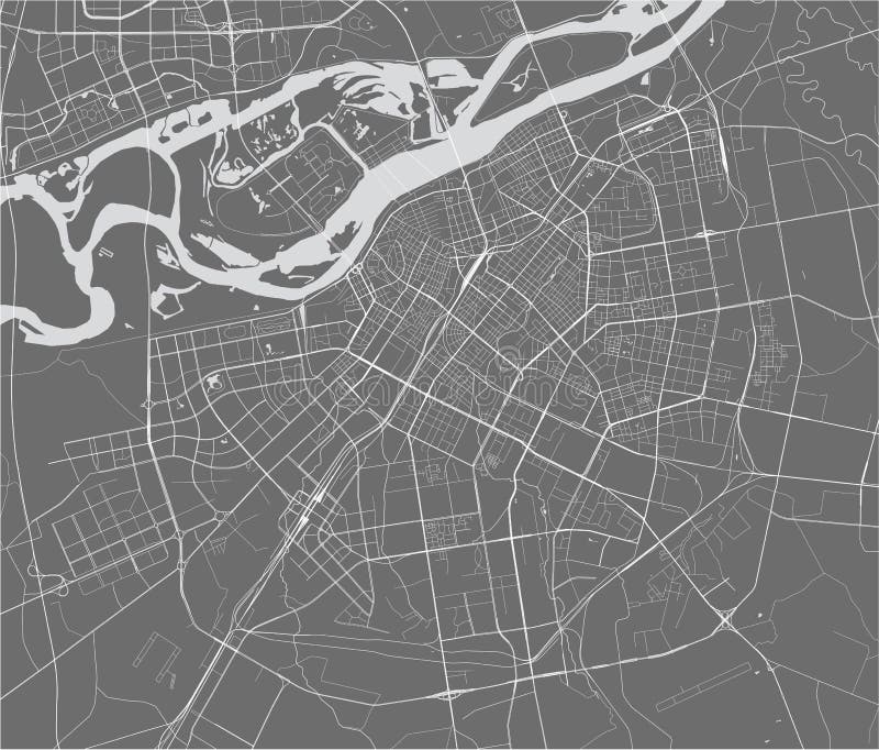 Map of the City of Harbin, China Stock Illustration - Illustration of ...