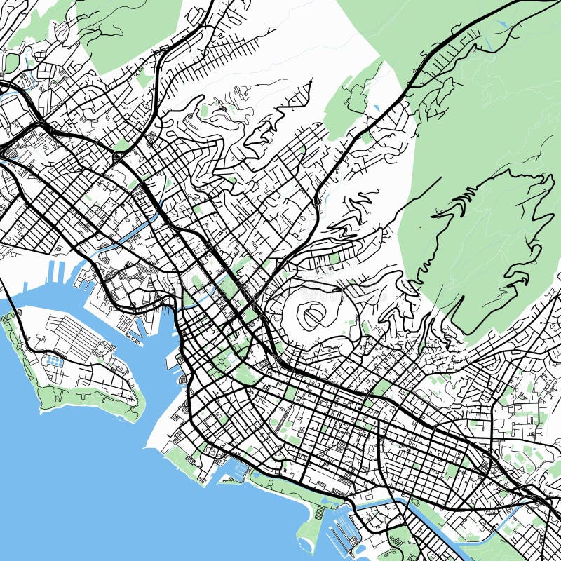 Map of the City of Henderson. Stock Illustration - Illustration of font ...