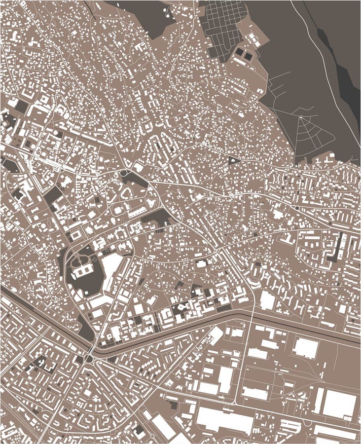 Map of the City of Iasi, Romania Stock Vector - Illustration of draft ...