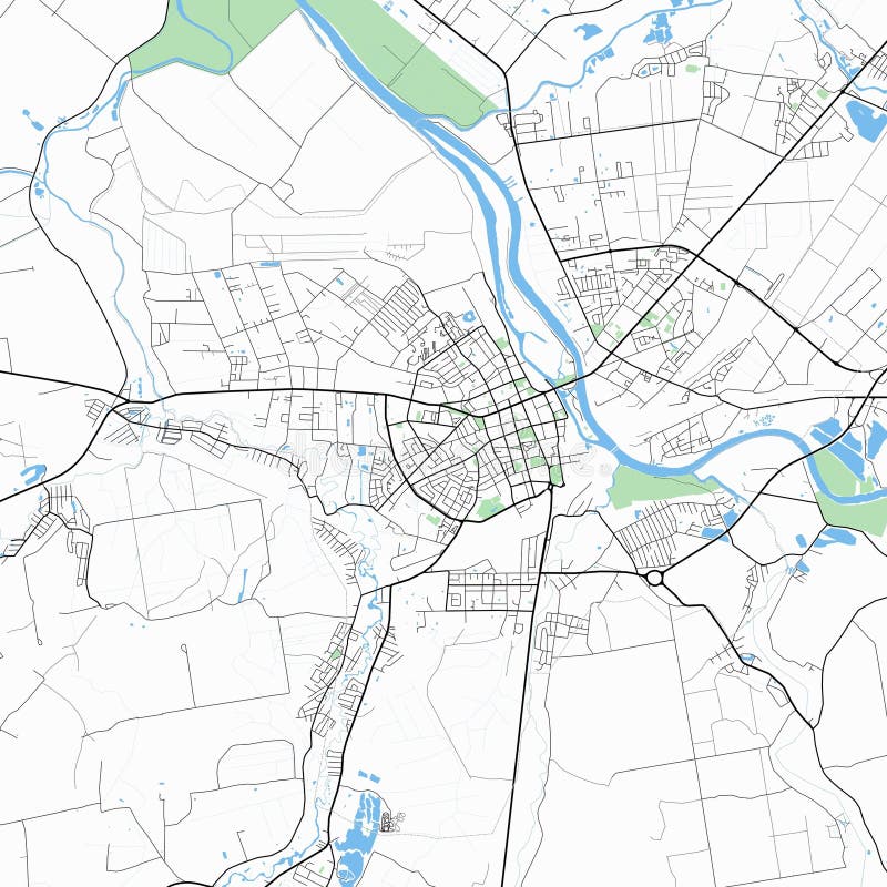 Map of the City of Jelgava. Stock Illustration - Illustration of text ...