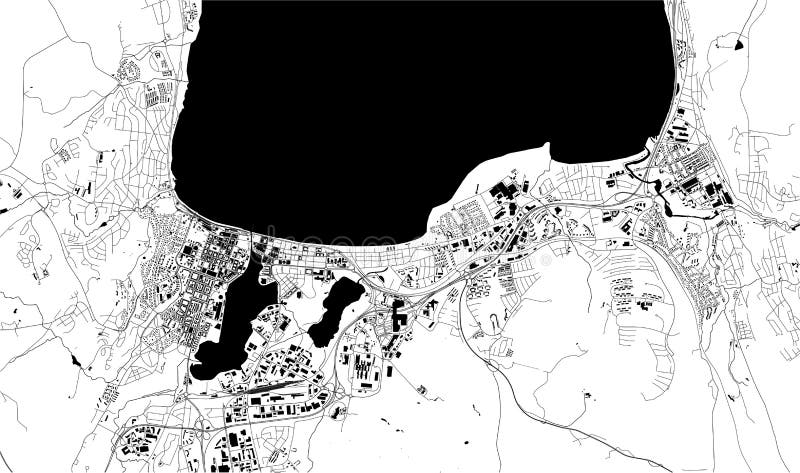 Map of the City of Jonkoping, Sweden Stock Vector - Illustration of ...