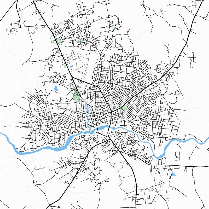 Map of the city of Kara. stock illustration. Illustration of cartoon ...