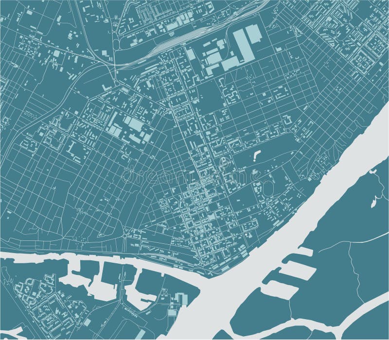 Map of the City of Kherson, Ukraine Stock Illustration - Illustration ...