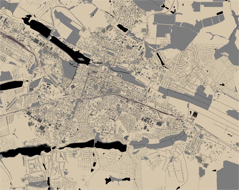 Map of the City of Khmelnytskyi, Ukraine Stock Photo - Image of ...