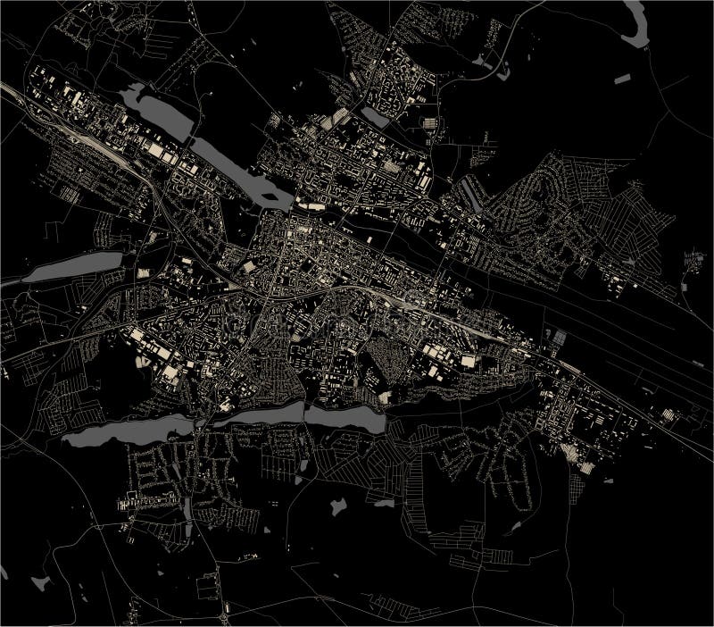 Map of the City of Khmelnytskyi, Ukraine Stock Illustration ...