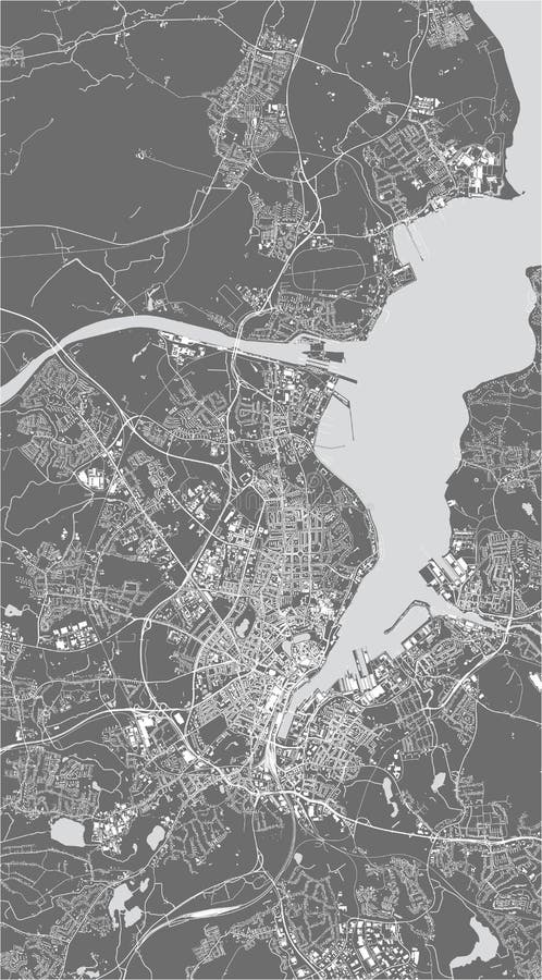 Map of the City of of Kiel, Germany Stock Vector - Illustration of ...