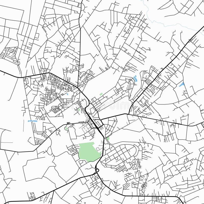 Map of the city of Kitale. stock illustration. Illustration of branch ...