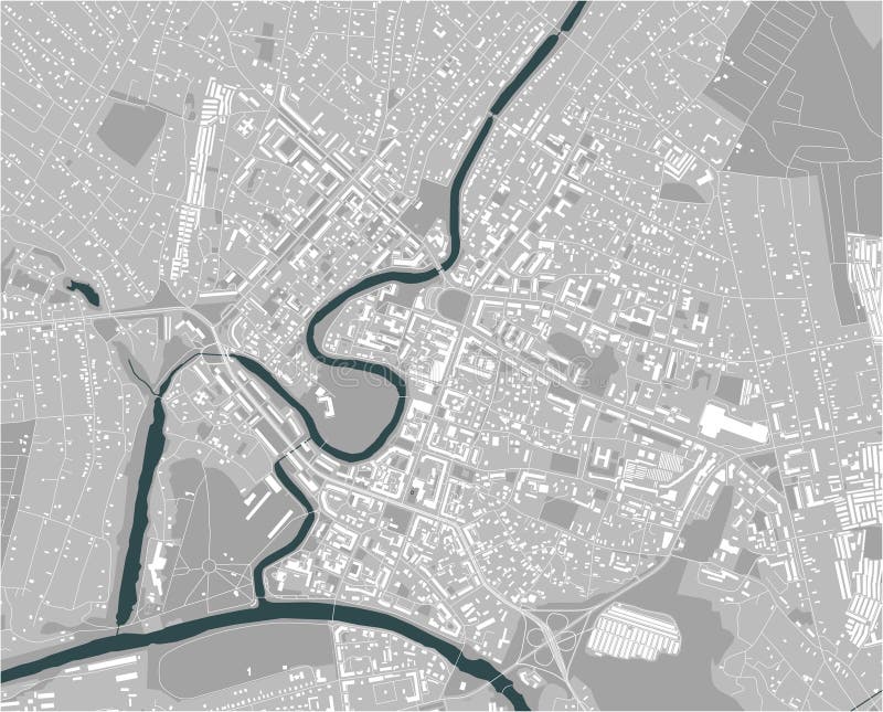 Map of the City of Kryvyi Rih, Ukraine Stock Photo - Image of white ...