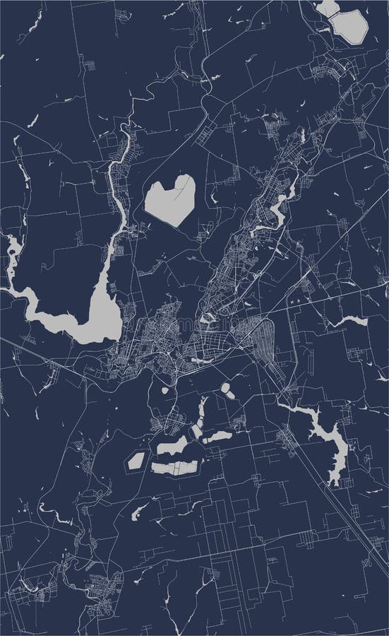 Map of the City of Kryvyi Rih, Ukraine Stock Illustration ...