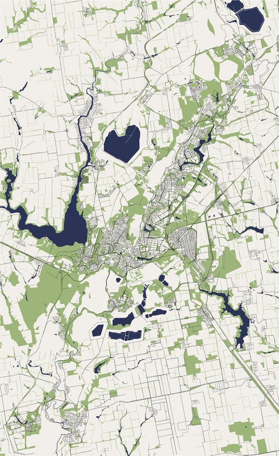Map of the City of Kryvyi Rih, Ukraine Editorial Stock Image - Image of ...