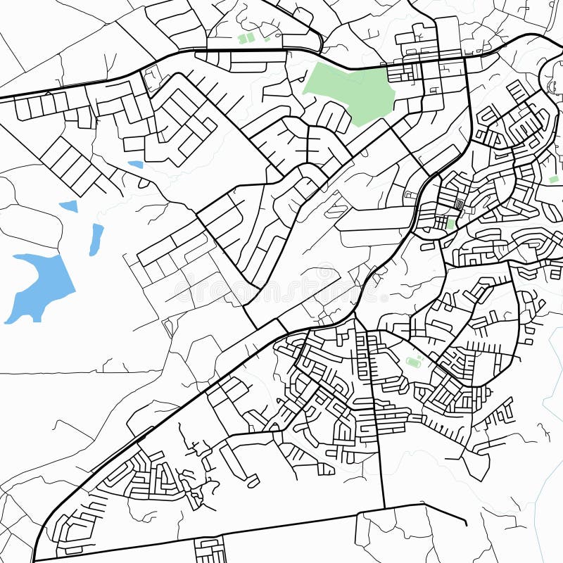 Map of the city of Kwekwe. stock illustration. Illustration of plan ...