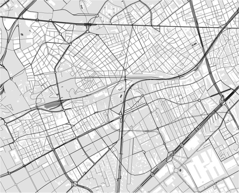 Map of the City of L Hospitalet De Llobregat, Spain Stock Illustration ...