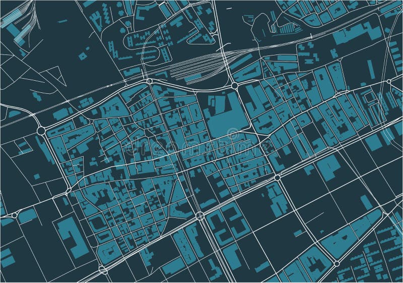 Map of the City of L Hospitalet De Llobregat, Spain Stock Vector ...