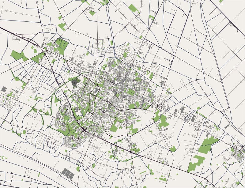 Map of the City of Latina, Lazio, Italy Stock Vector - Illustration of ...