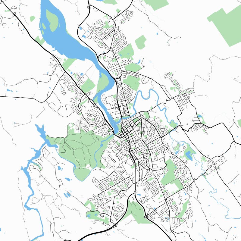 Map of the City of Launceston. Stock Illustration - Illustration of ...